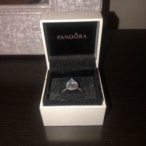 Pandora | Jewelry | Pandora Diamond Pear Shaped Ring | Poshmark